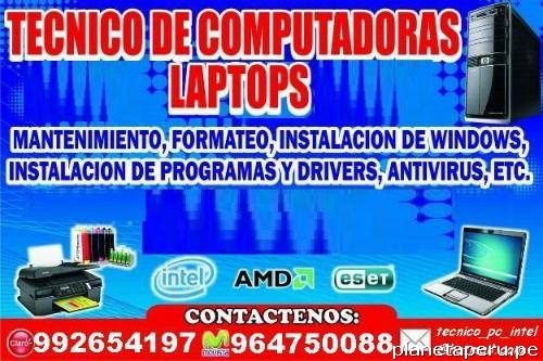 Servicio Técnico de Computadoras, Laptops, Pc, Cpu, Formateo ...