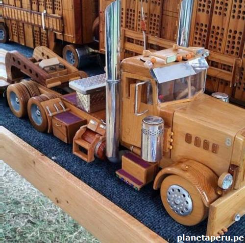 Camiones tallados en madera selecta - select wood carvings truck en ...
