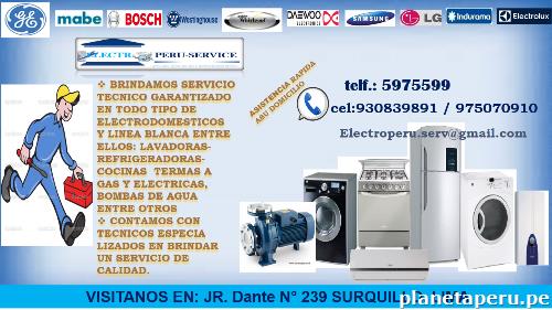 Servicio Técnico De Electrodomésticos En Lima: teléfono - Jirón Dante N° 239, Surquillo